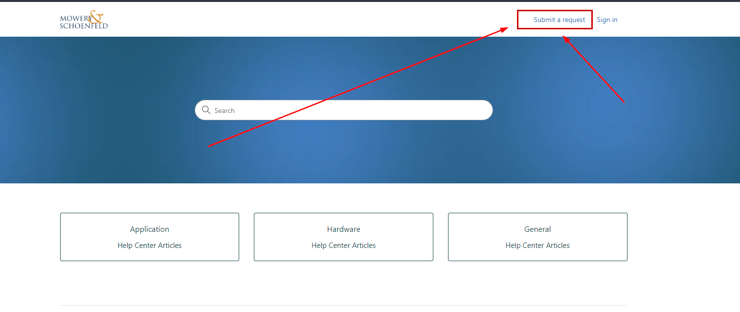 Submitting Tickets Through the Portal – Mowery & Schoenfeld